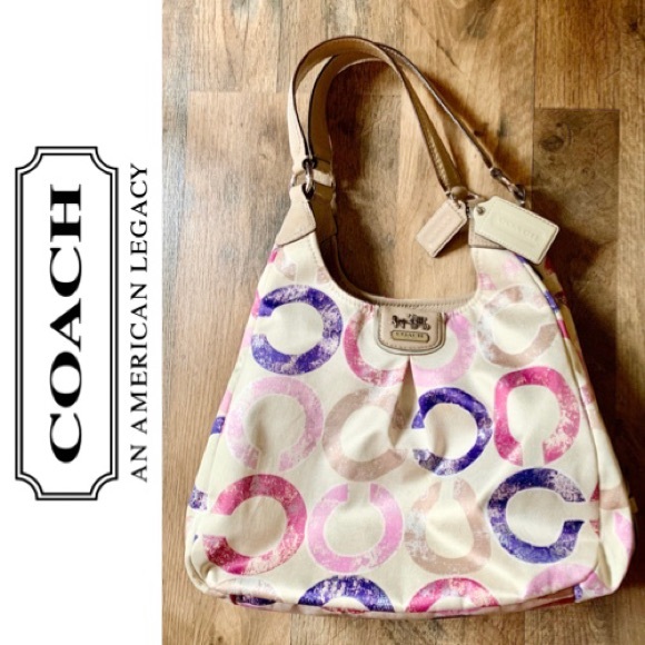 Coach | Bags | Coach Madison Metallic Op Art Maggie | Poshmark